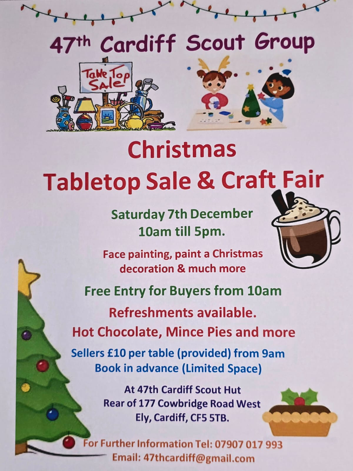 Decembers Tabletop Sale Is Also A Craft Fair | 47th Cardiff Scout Group